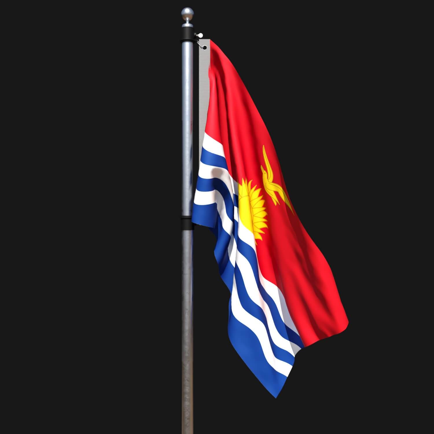 Flag of Kiribati 02 - 3D Model by ERTAN ZORLU