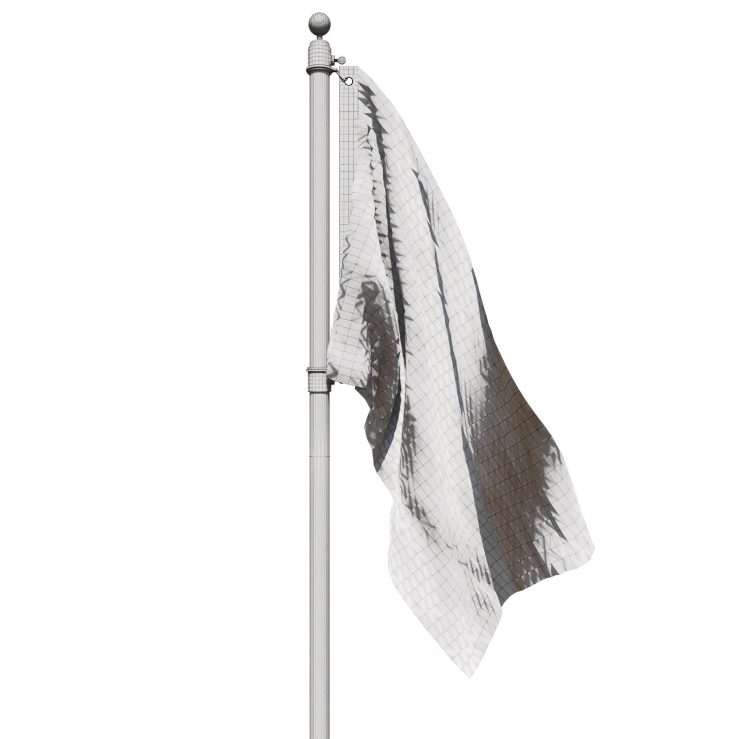 Flag of Kuwait 02 - 3D Model by ERTAN ZORLU