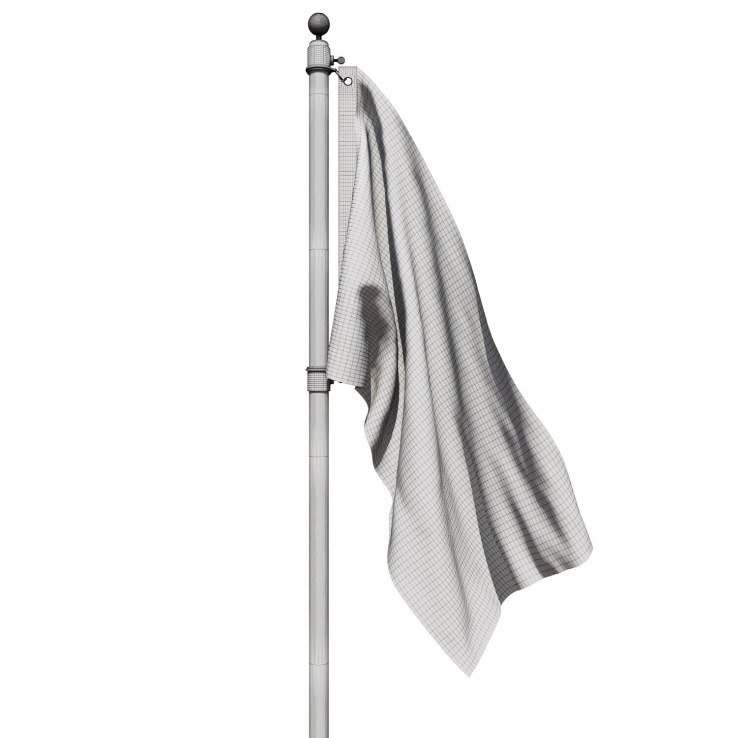 Flag of Kuwait 02 - 3D Model by ERTAN ZORLU