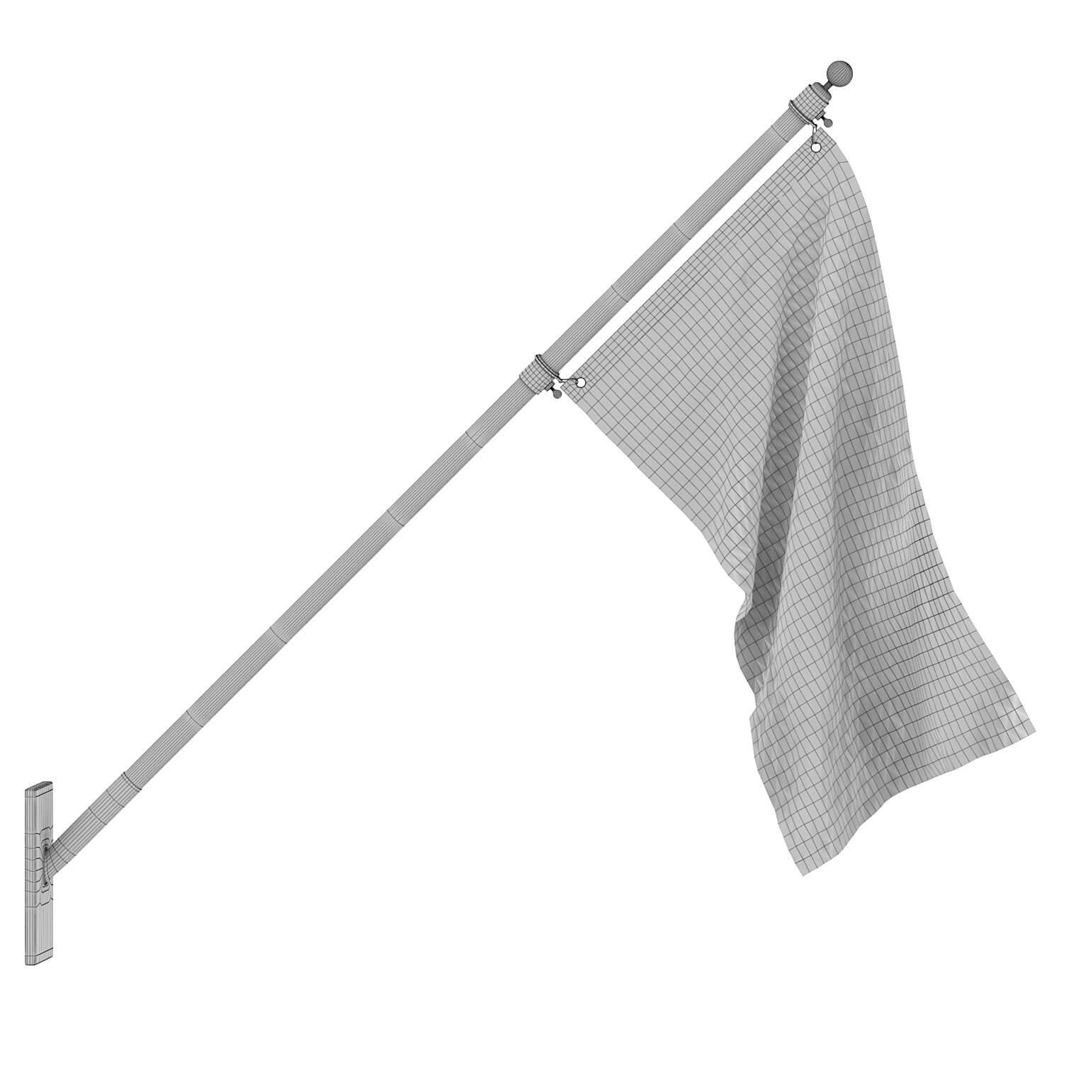 Flag of Kuwait 03 - 3D Model by ERTAN ZORLU