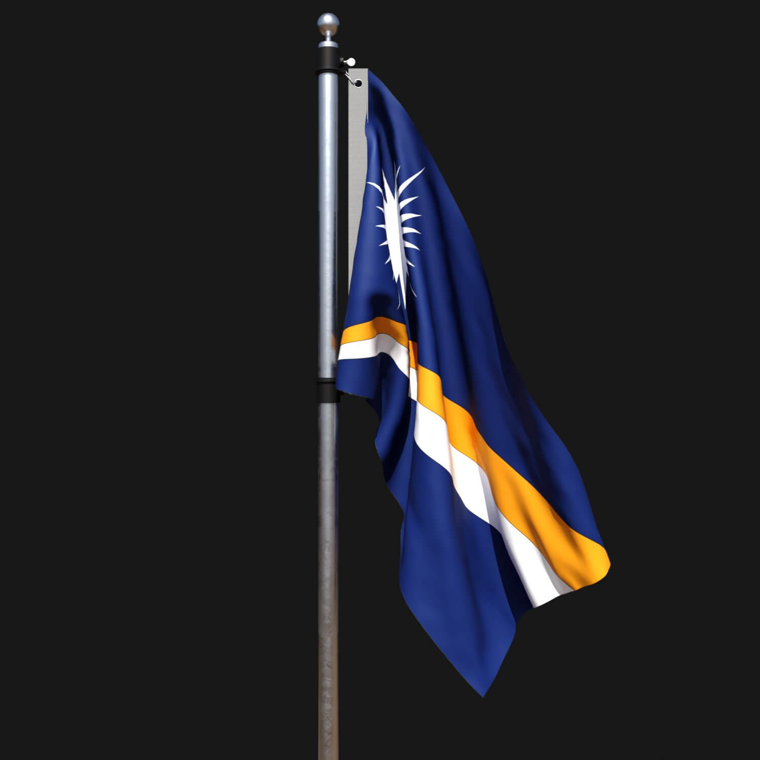 Flag of Marshall 02 - 3D Model by ERTAN ZORLU