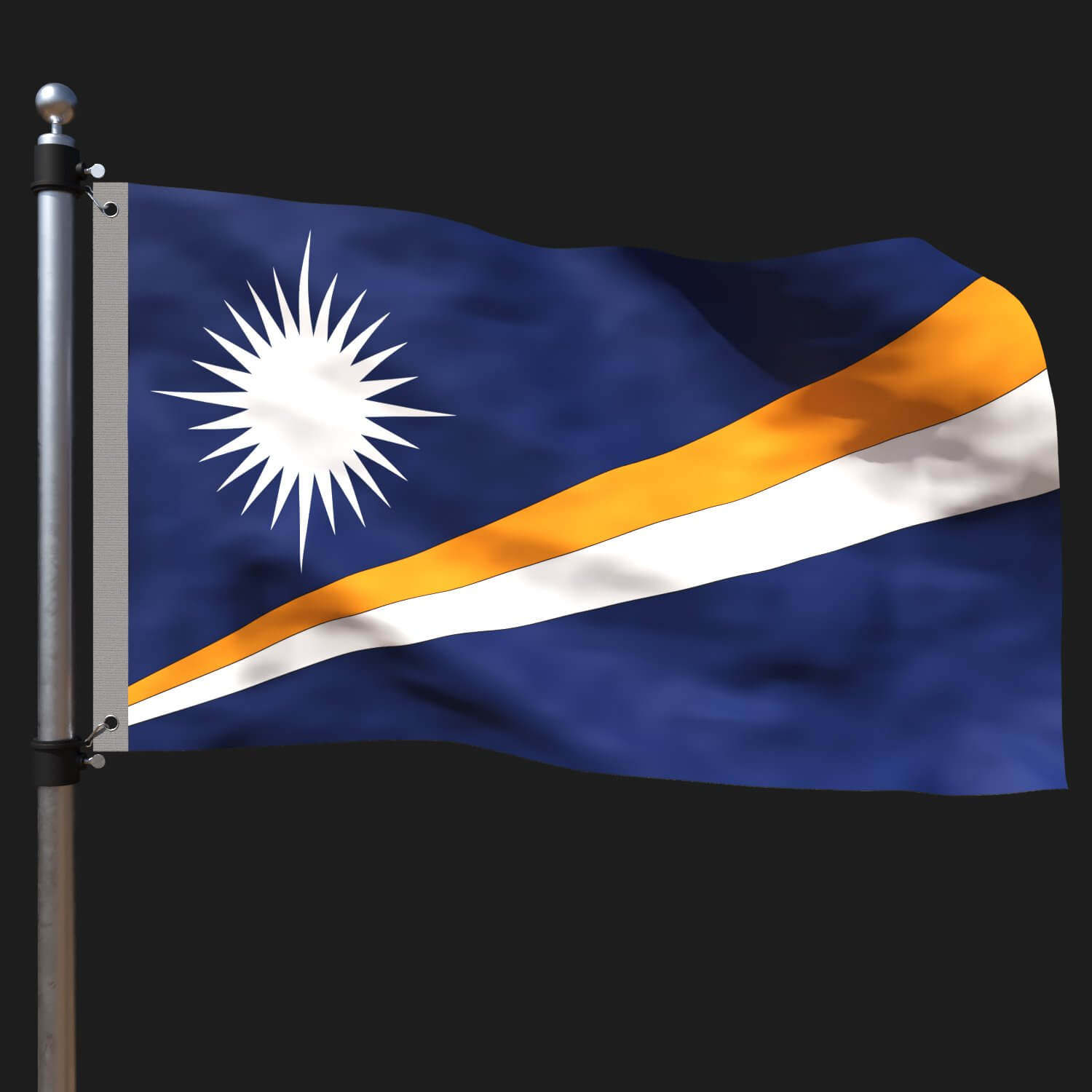 Flag of Marshall - 3D Model by ERTAN ZORLU