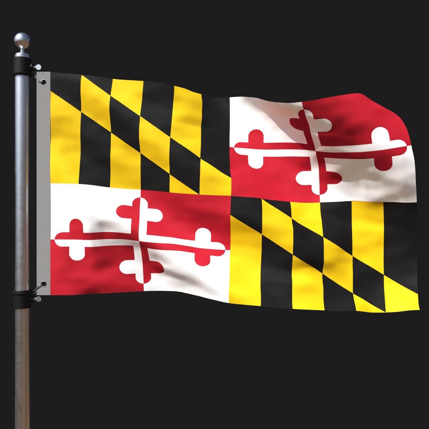 Flag of Maryland - 3D Model by ERTAN ZORLU
