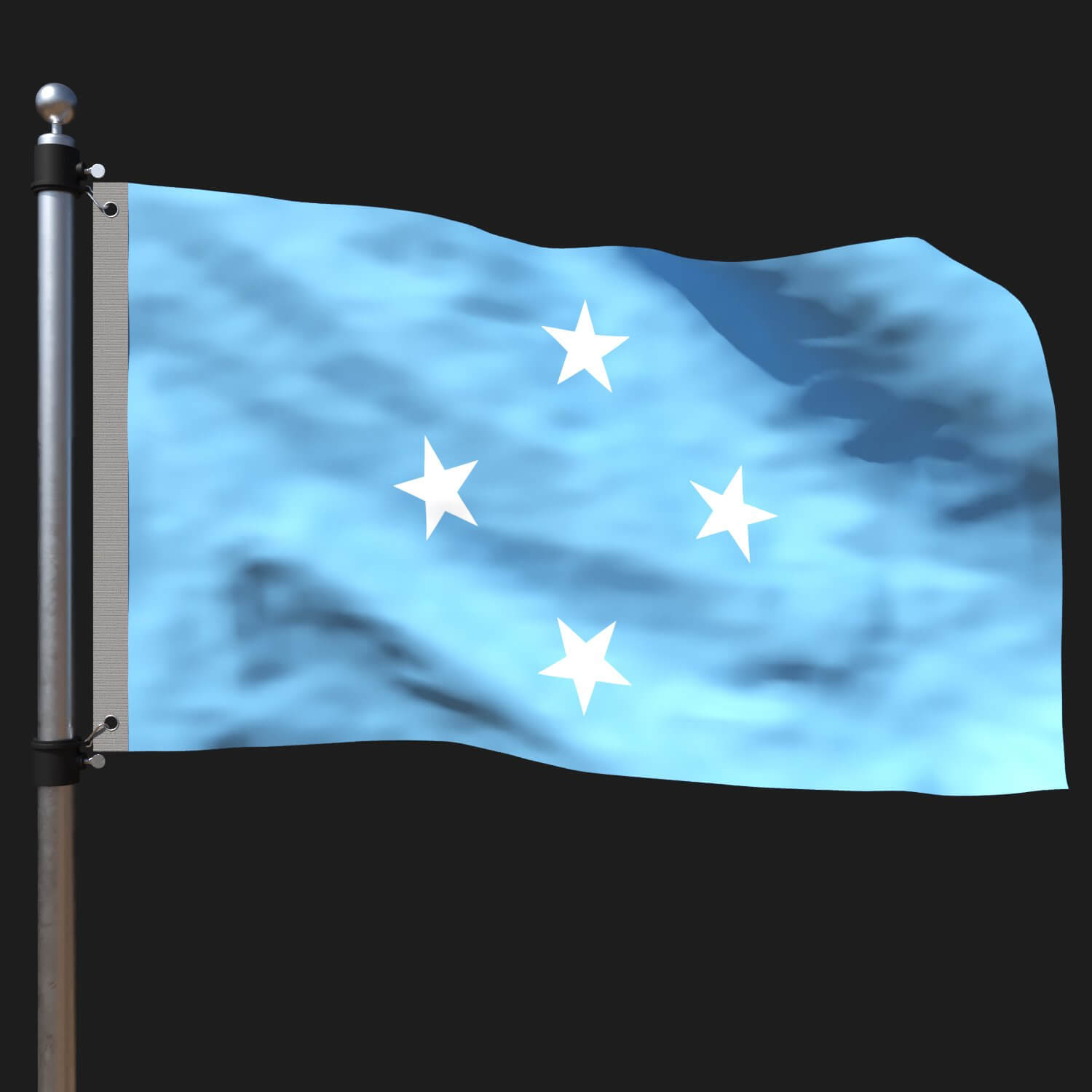 Flag of Micronesia - 3D Model by ERTAN ZORLU