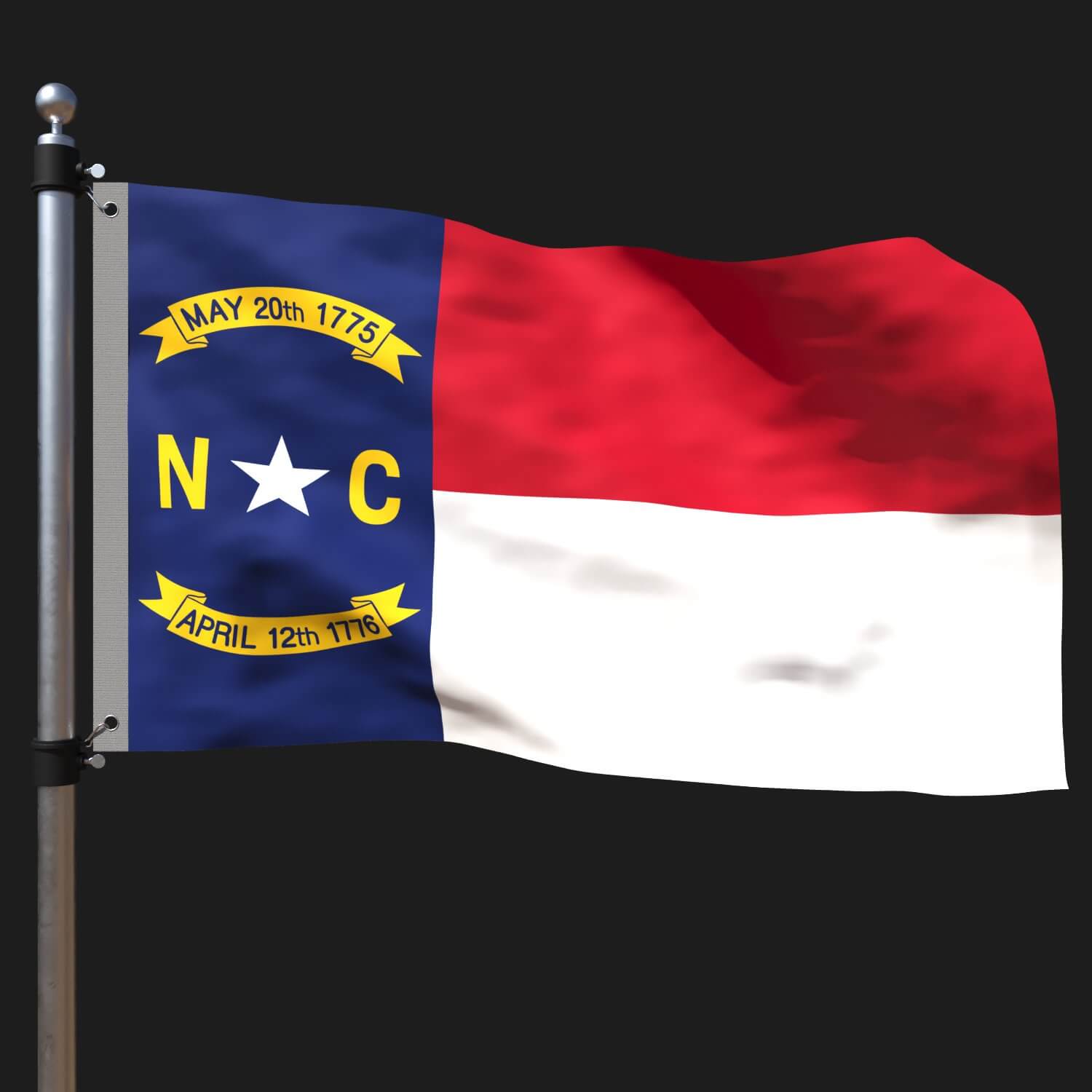 Flag of North Carolina - 3D Model by ERTAN ZORLU