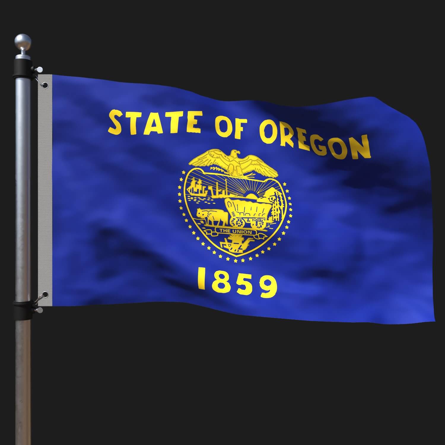 Flag of Oregon - 3D Model by ERTAN ZORLU