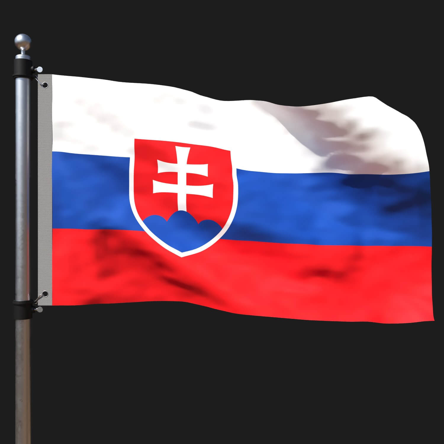 Flag of Slovakia - 3D Model by ERTAN ZORLU