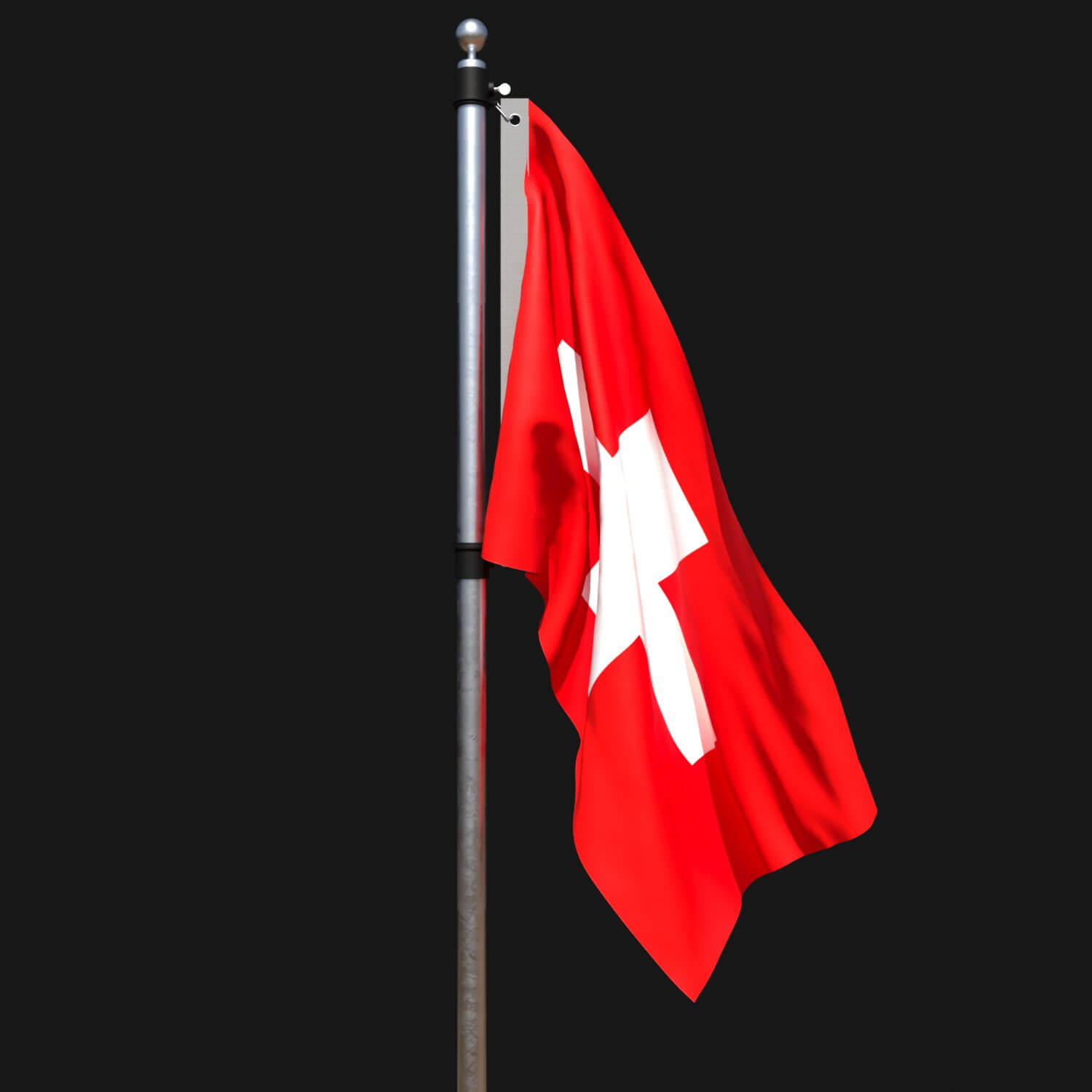 Flag of Switzerl 02 - 3D Model by ERTAN ZORLU