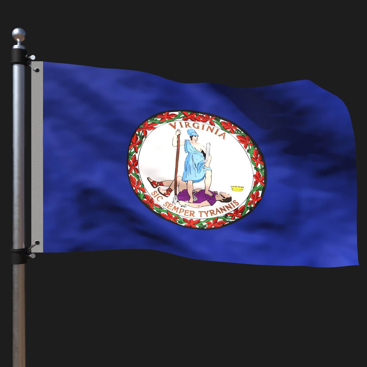 Flag of Virginia - 3D Model by ERTAN ZORLU