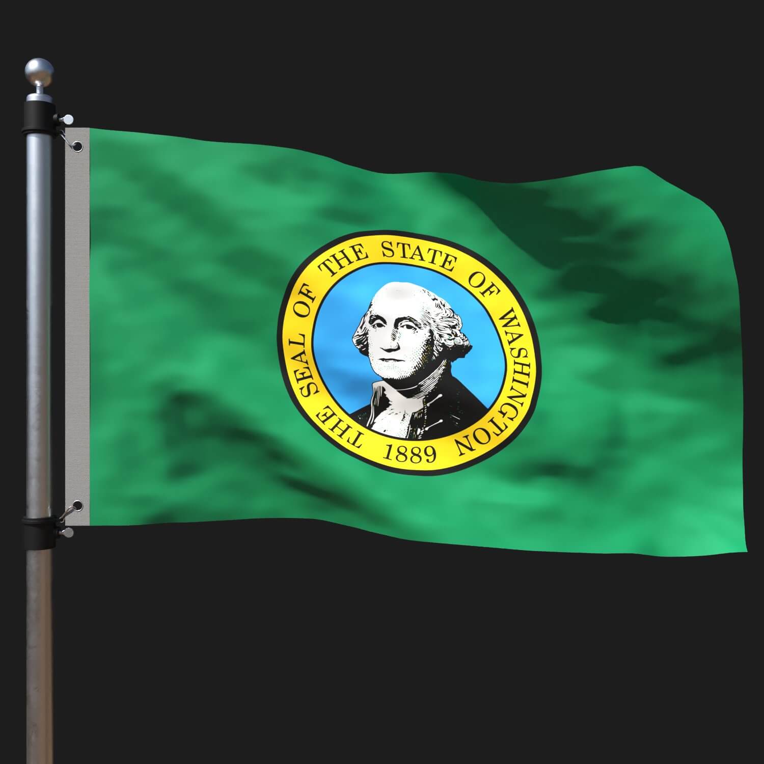 Flag of Washington - 3D Model by ERTAN ZORLU