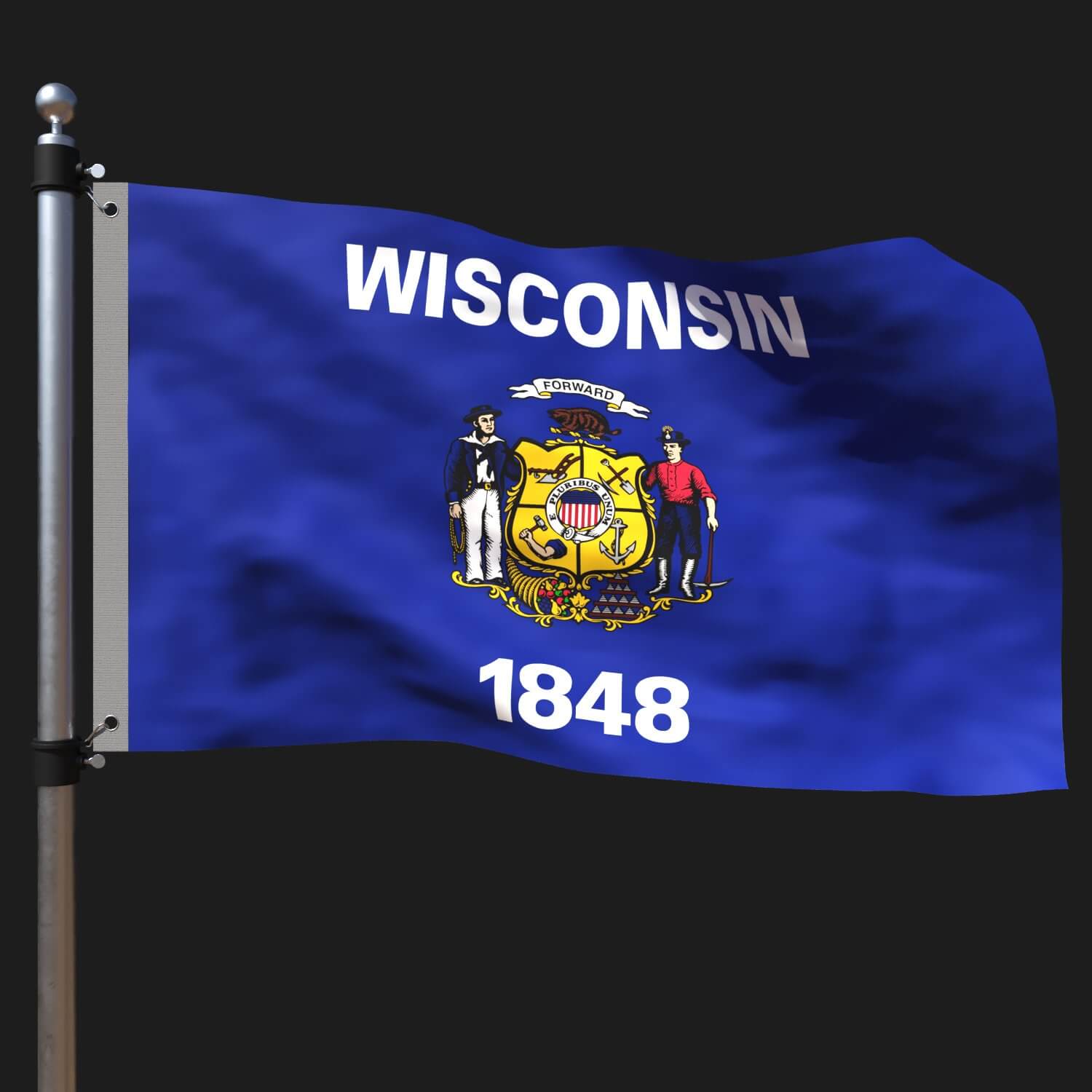 Flag of Wisconsin - 3D Model by ERTAN ZORLU