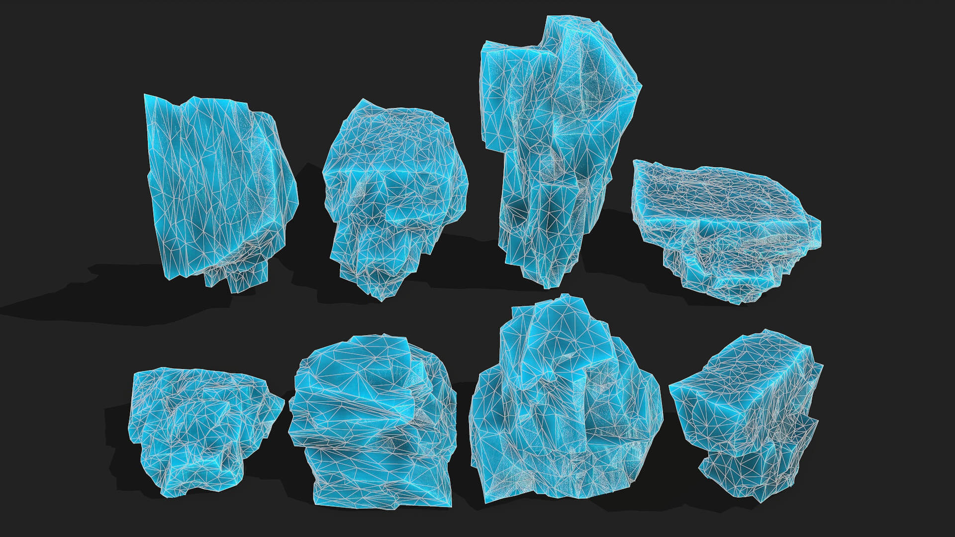 Ice Rocks - 3D Models PBR Pack 12 by ERTAN ZORLU