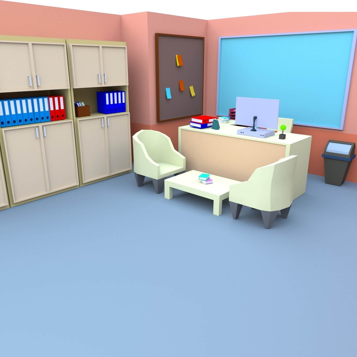 Office Cartoon 02 - 3D Model by ERTAN ZORLU