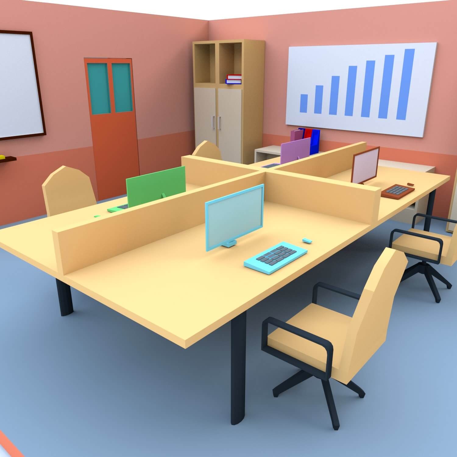 Office Cartoon 02 - 3D Model by ERTAN ZORLU