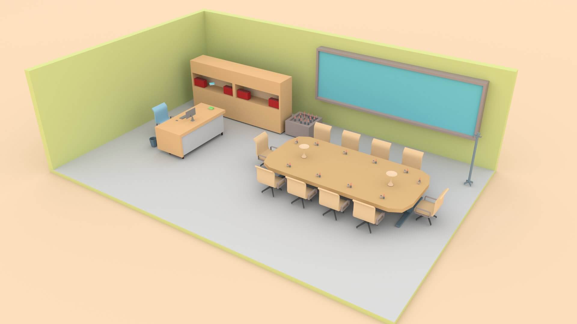 Office Cartoon - 3D Model by ERTAN ZORLU