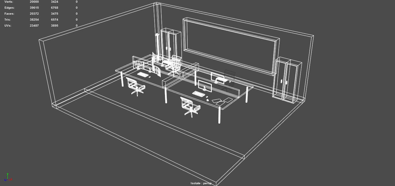 Office Cartoon - 3D Model by ERTAN ZORLU