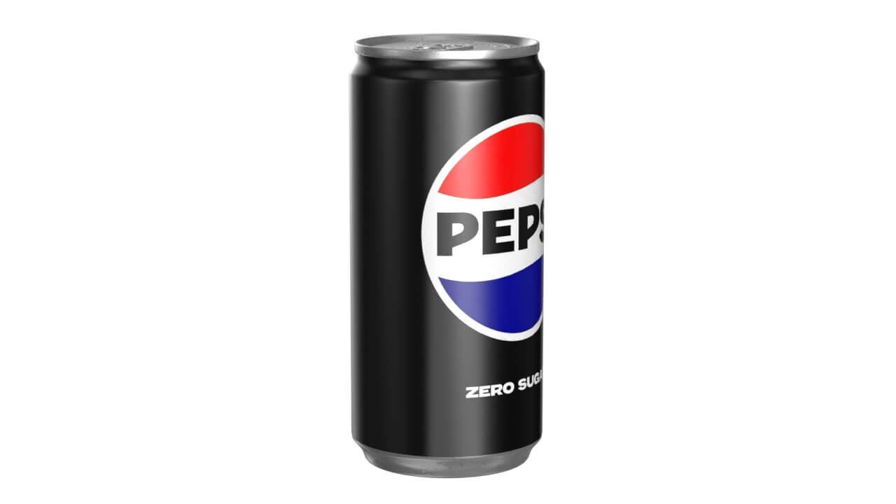 Pepsi Zero Drink Can Slim 190ml 01 - 3D Model by ERTAN ZORLU