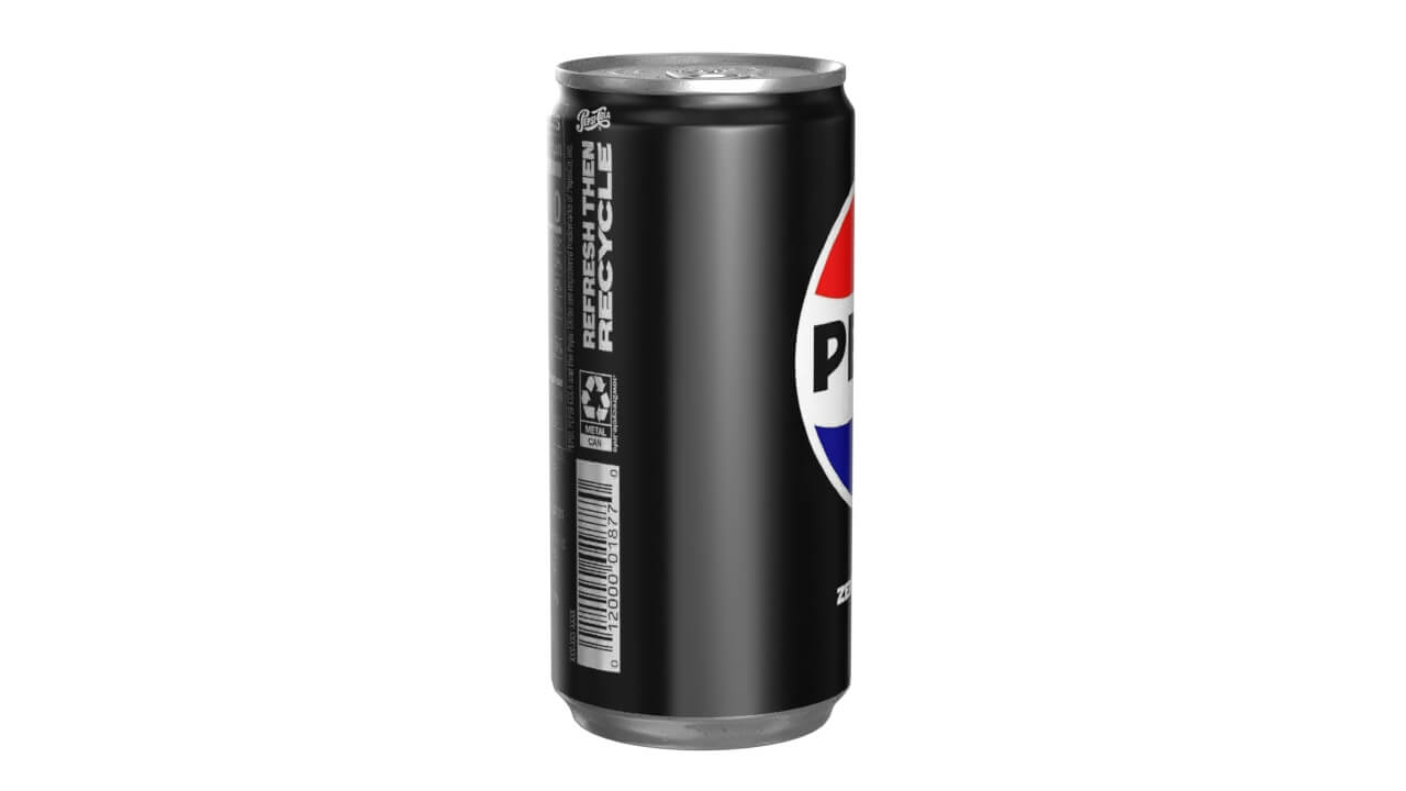Pepsi Zero Drink Can Slim 190ml 01 - 3D Model by ERTAN ZORLU