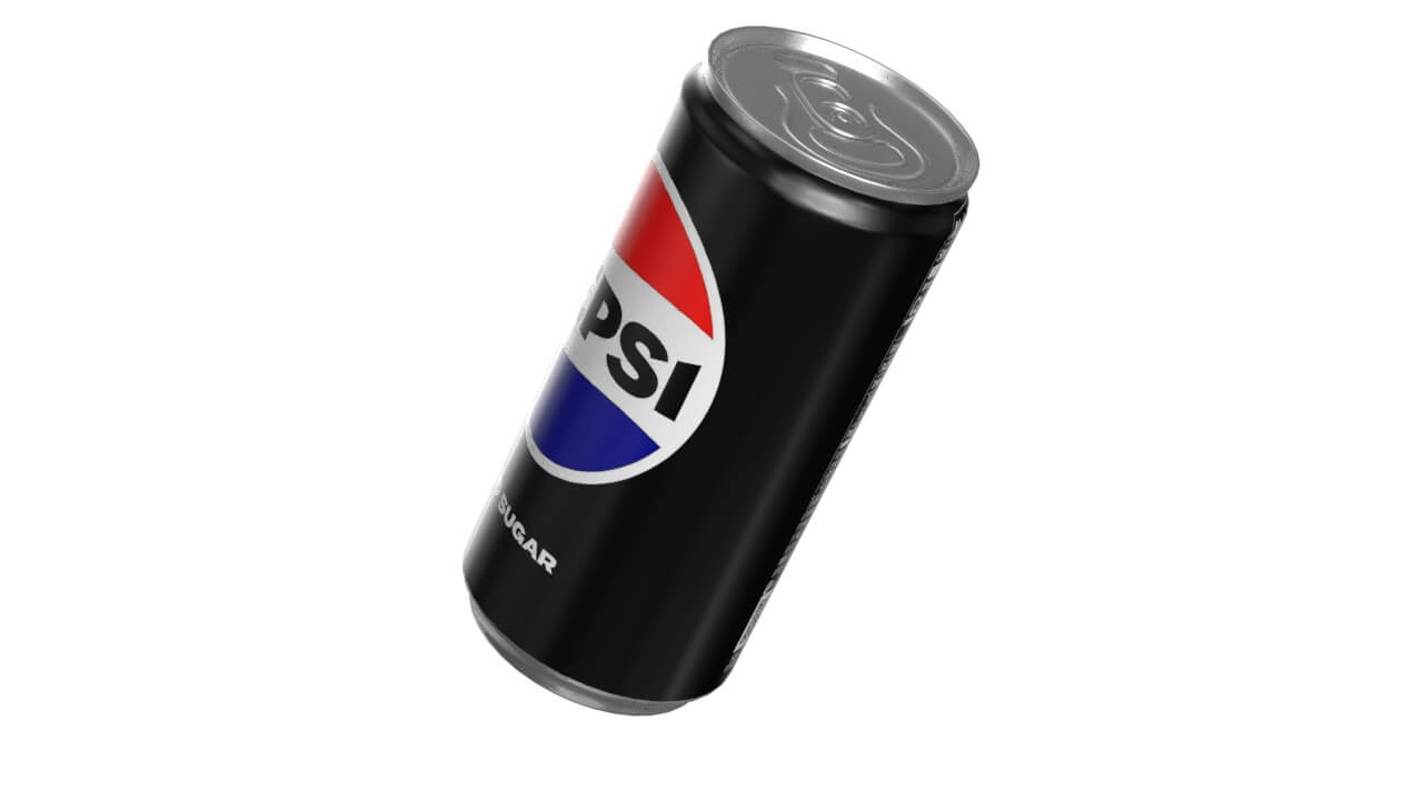 Pepsi Zero Drink Can Slim 190ml 01 - 3D Model by ERTAN ZORLU