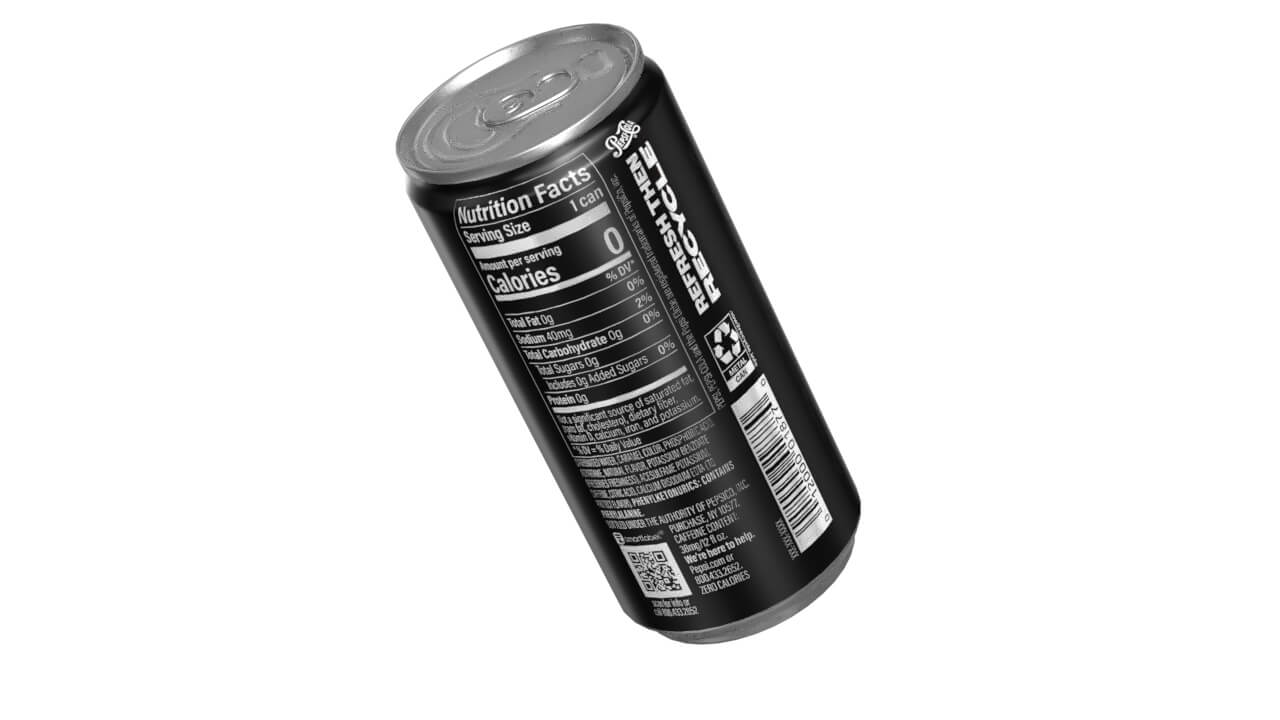 Pepsi Zero Drink Can Slim 190ml 01 - 3D Model by ERTAN ZORLU