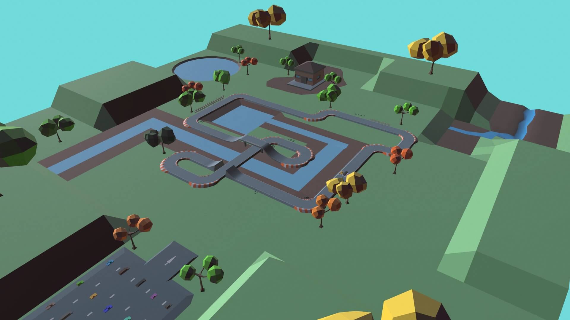 Race Track Cartoon - 3D Model by ERTAN ZORLU