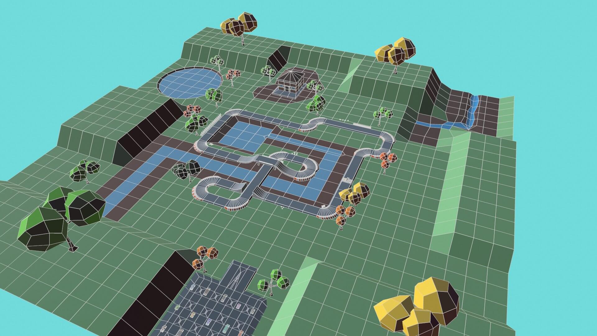 Race Track Cartoon - 3D Model by ERTAN ZORLU