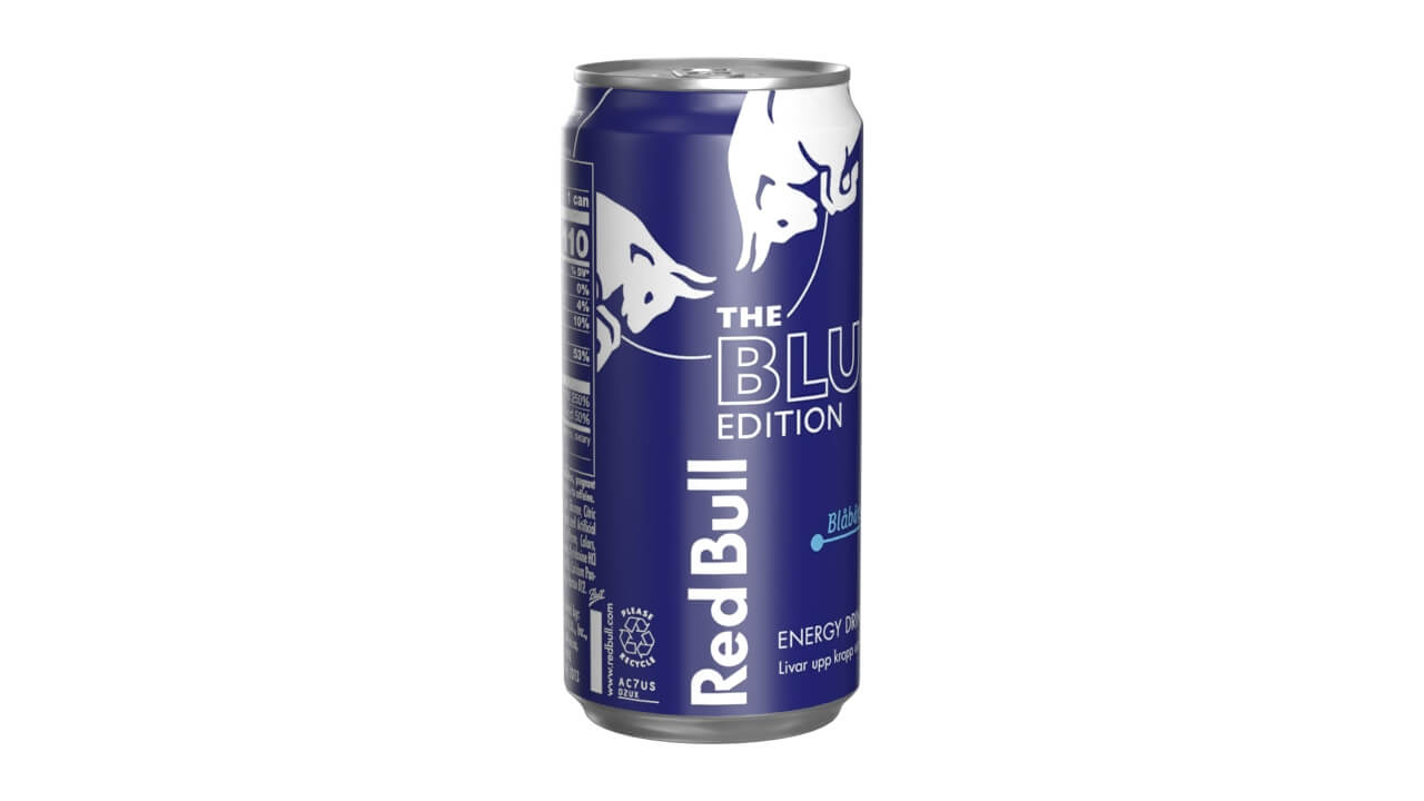 Red Bull Blue Edition Drink Can Sleek 250ml 01 - 3D Model by ERTAN ZORLU