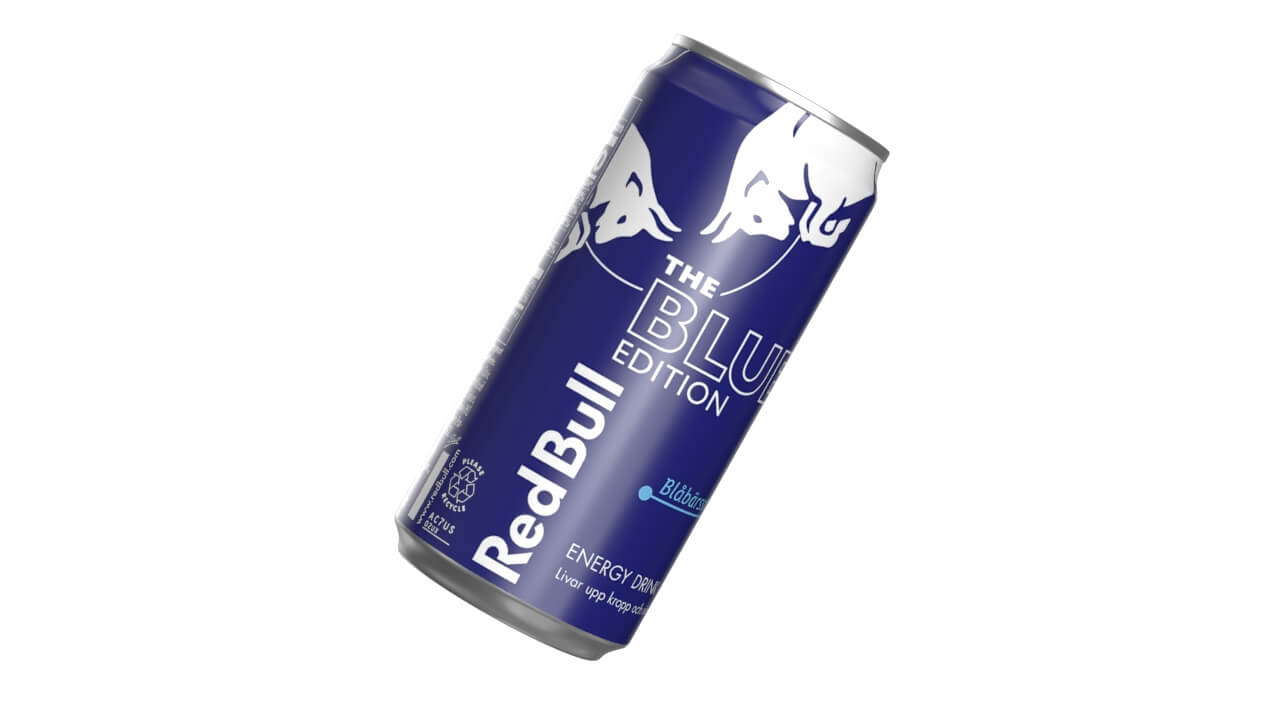 Red Bull Blue Edition Drink Can Sleek 250ml 01 - 3D Model by ERTAN ZORLU