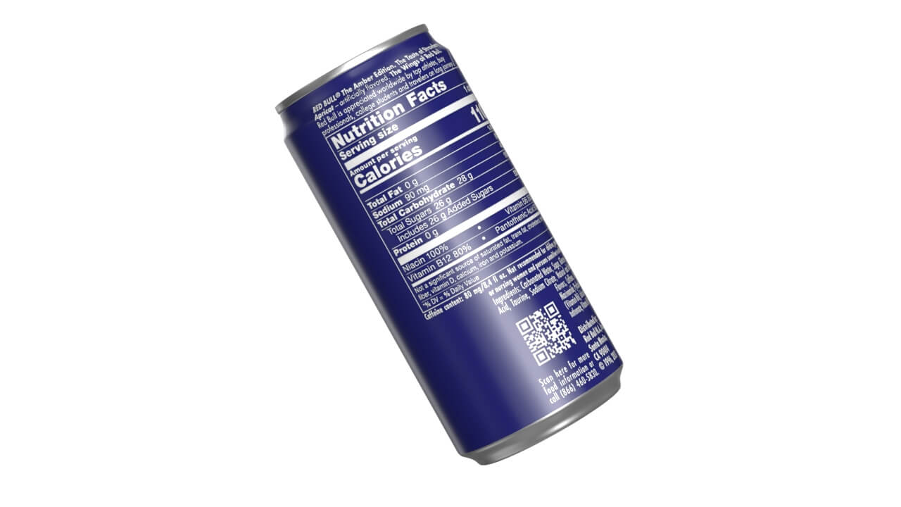 Red Bull Blue Edition Drink Can Sleek 250ml 01 - 3D Model by ERTAN ZORLU