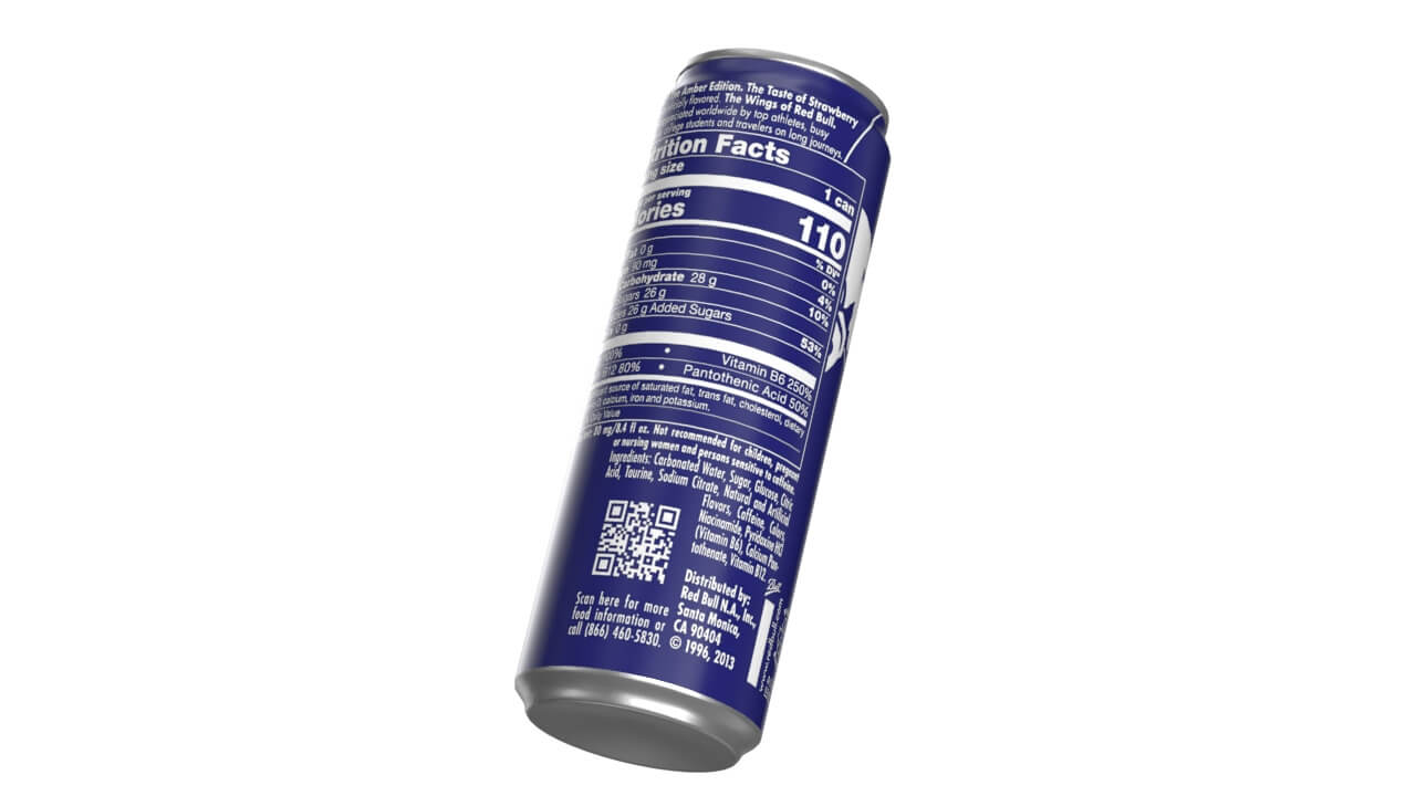Red Bull Blue Edition Drink Can Sleek 355ml 02 - 3D Model by ERTAN ZORLU