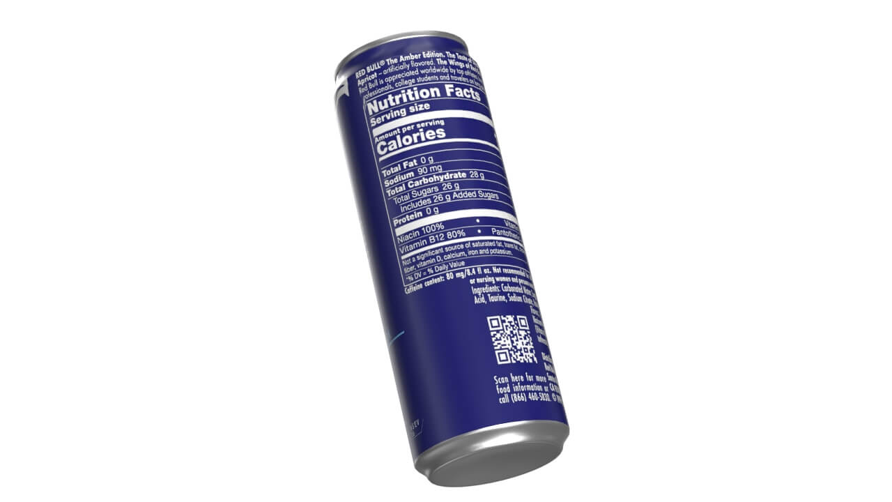 Red Bull Blue Edition Drink Can Sleek 355ml 02 - 3D Model by ERTAN ZORLU
