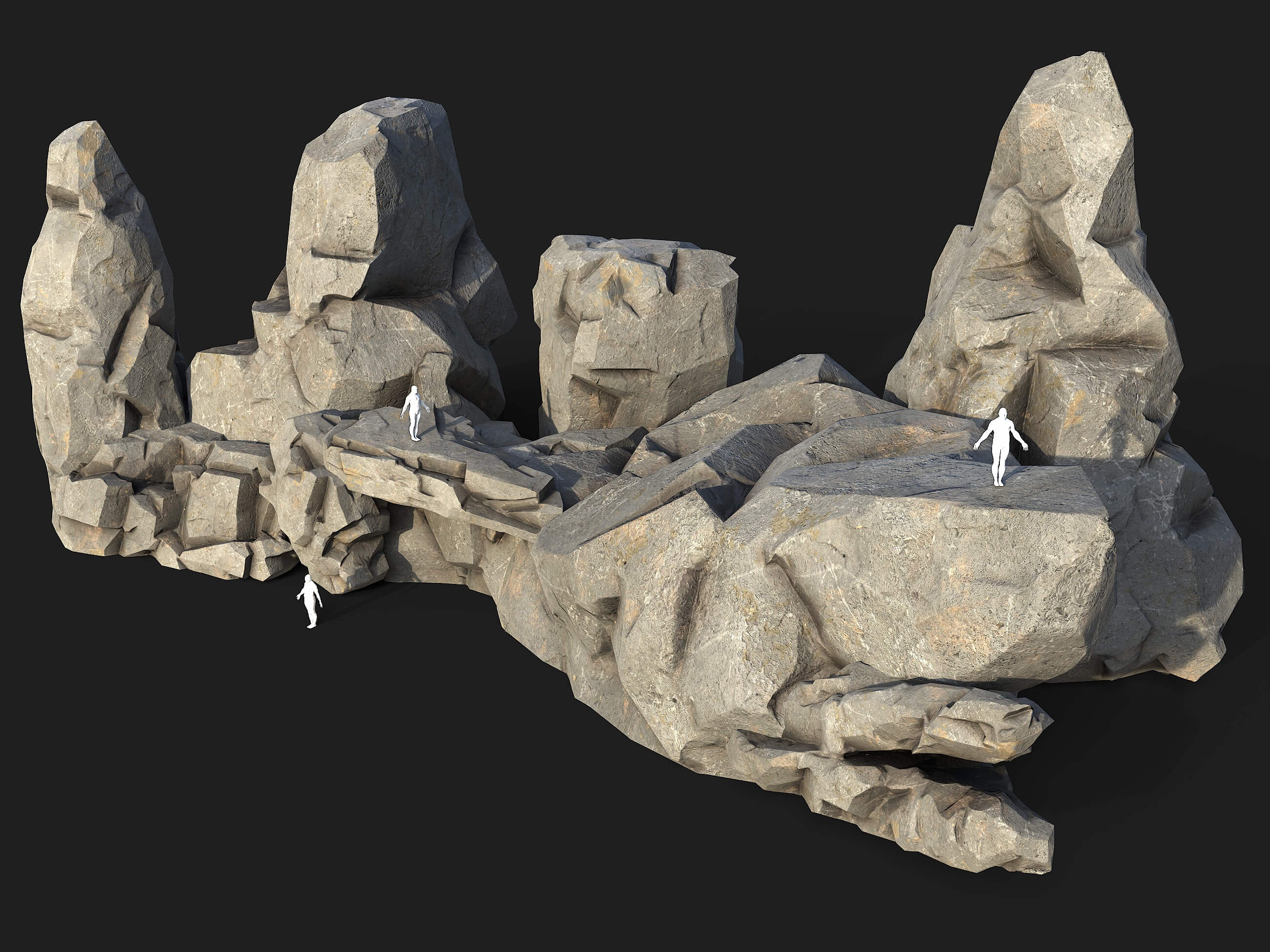 Rock Set PBR Low Poly 02 - 3D Model by ERTAN ZORLU
