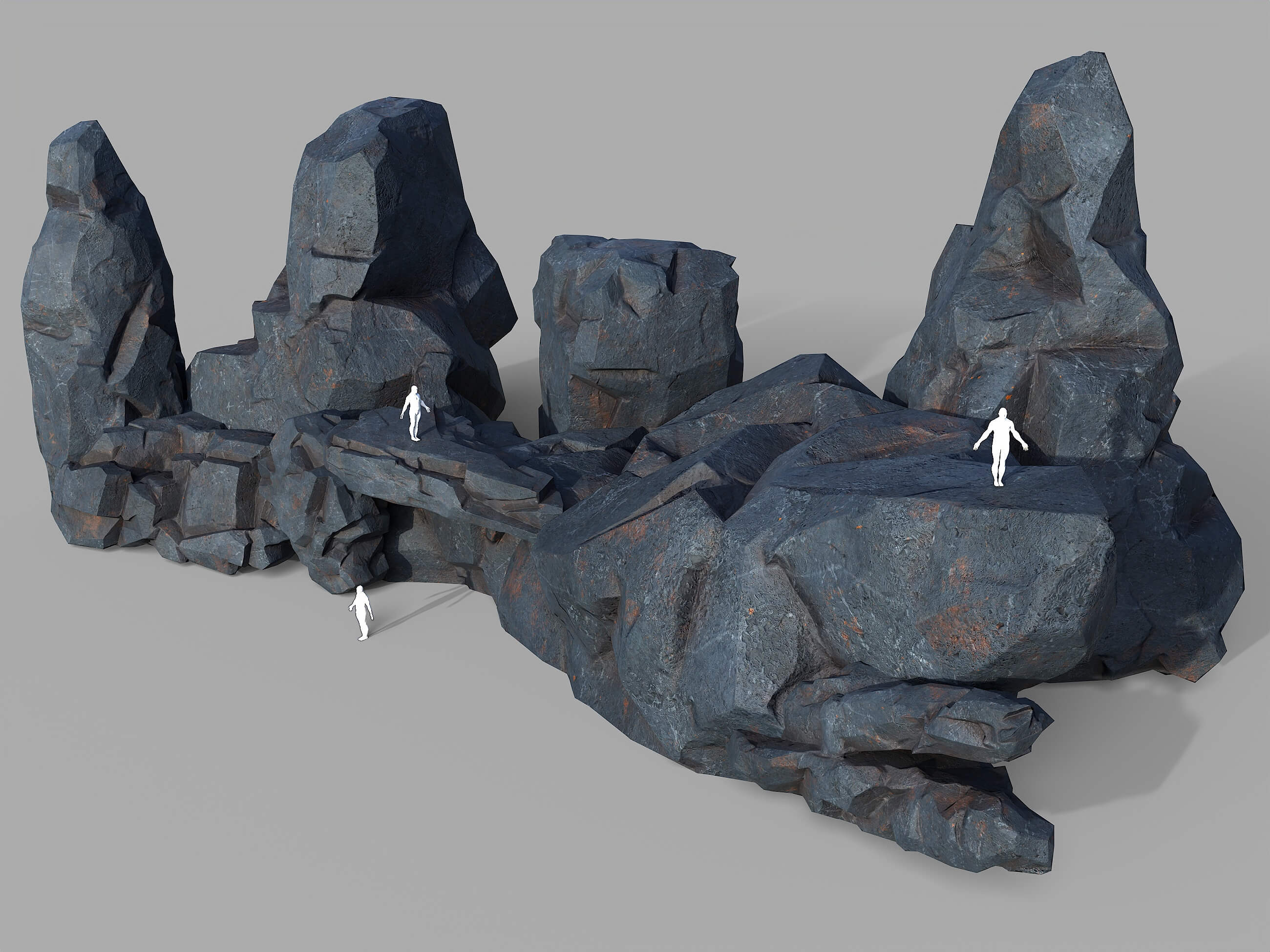 Rock Set PBR Low Poly 07 - 3D Model by ERTAN ZORLU