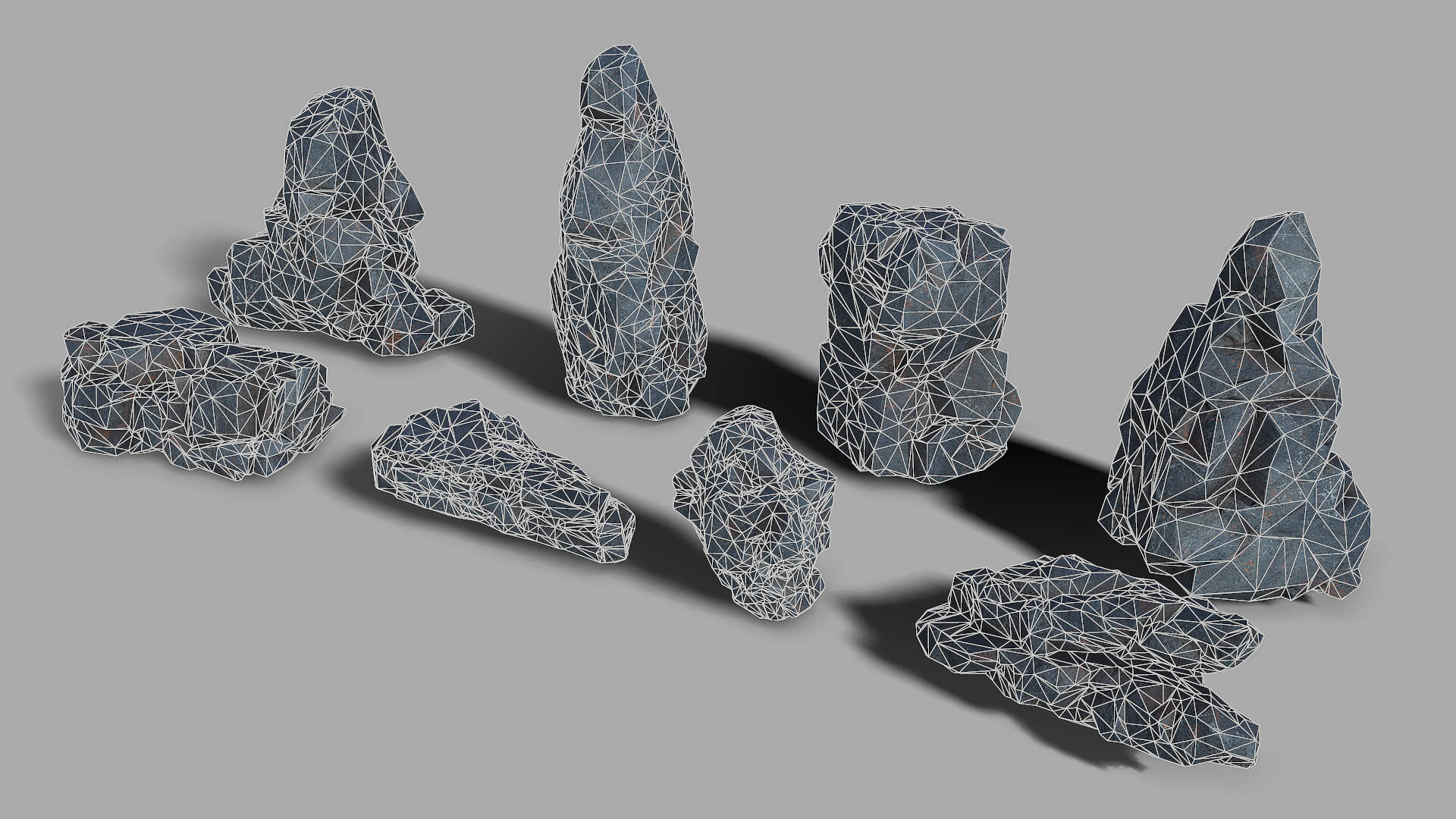 Rock Set PBR Low Poly 07 - 3D Model by ERTAN ZORLU