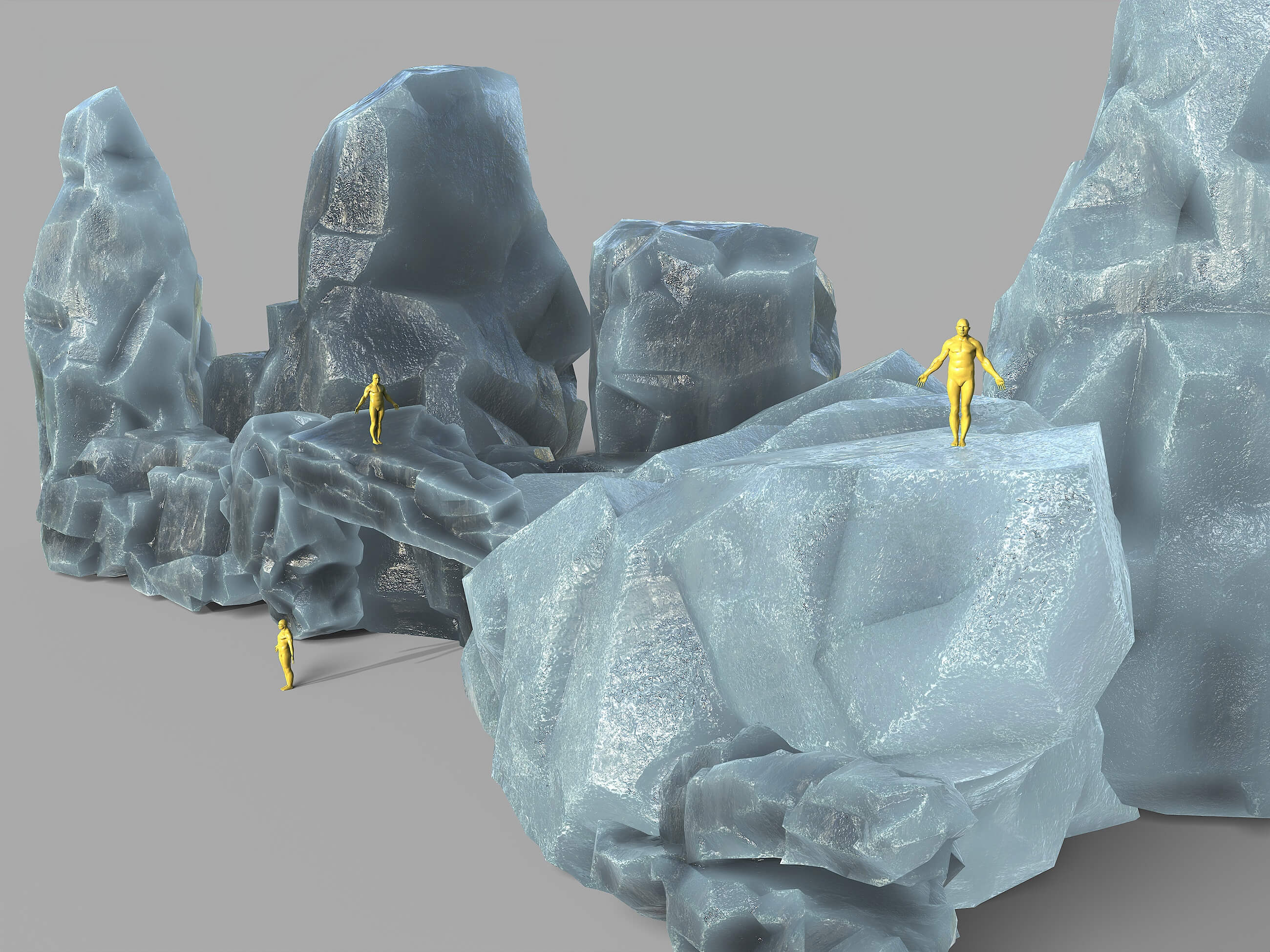 Rock Set PBR Low Poly 09 - 3D Model by ERTAN ZORLU