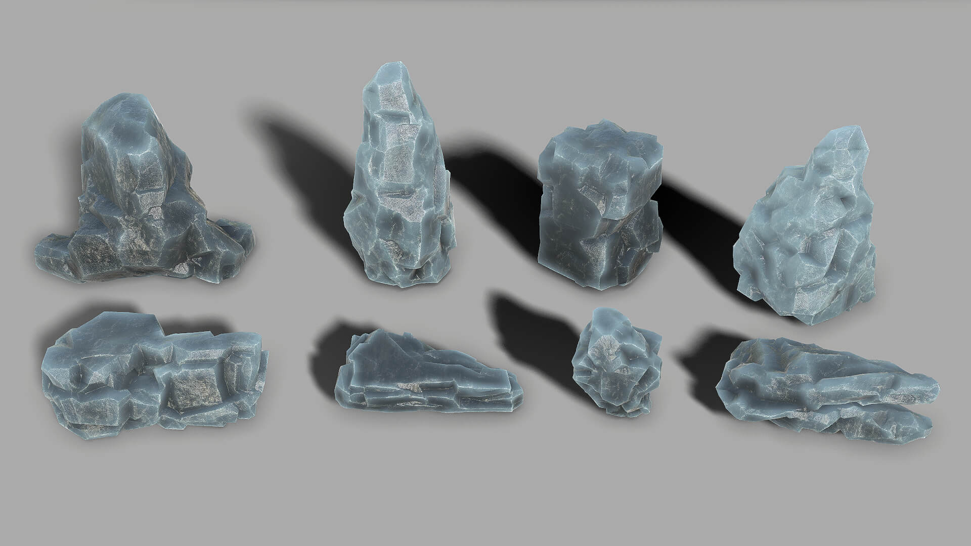 Rock Set PBR Low Poly 09 - 3D Model by ERTAN ZORLU