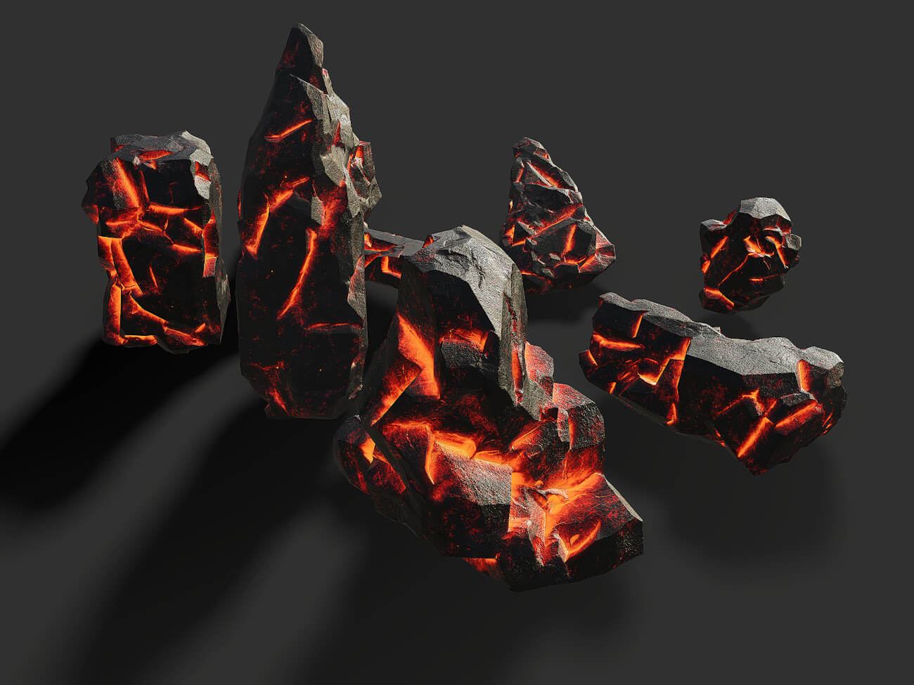 Rock Set PBR Low Poly 13 - 3D Model by ERTAN ZORLU