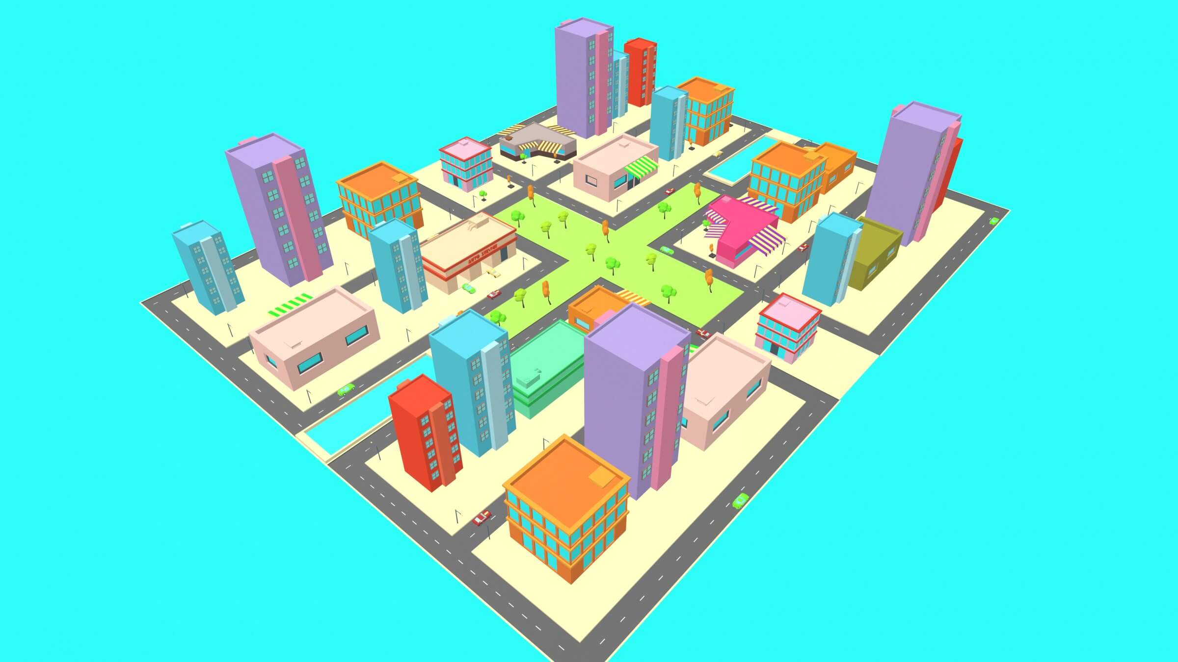 Simple Poly City - 3D Model by ERTAN ZORLU