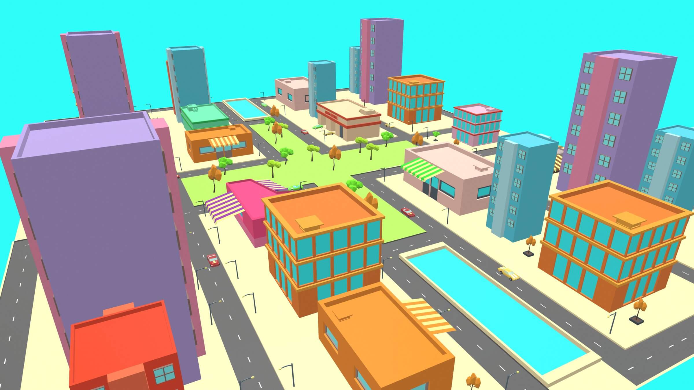 Simple Poly City - 3D Model by ERTAN ZORLU