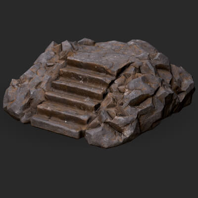 Stairs Stone 01 - 3D Model by ERTAN ZORLU