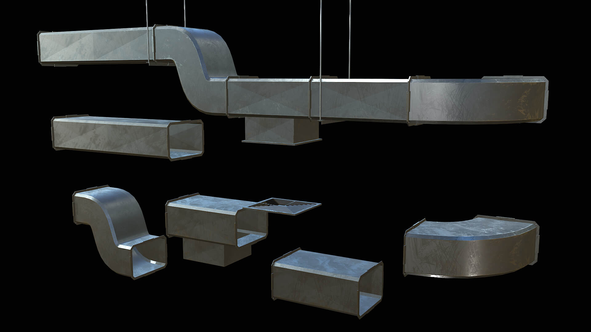 Ventilation Modular PBR 05 - 3D Model by ERTAN ZORLU