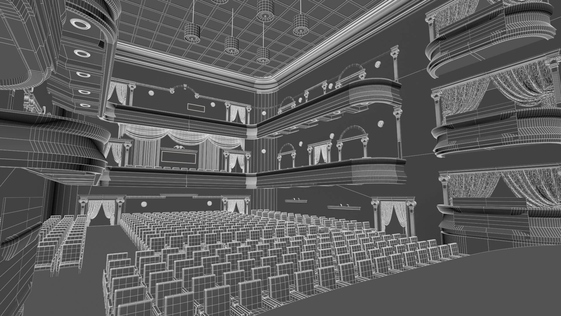 Drama Theater Realistic - 3D Model by eruultmax