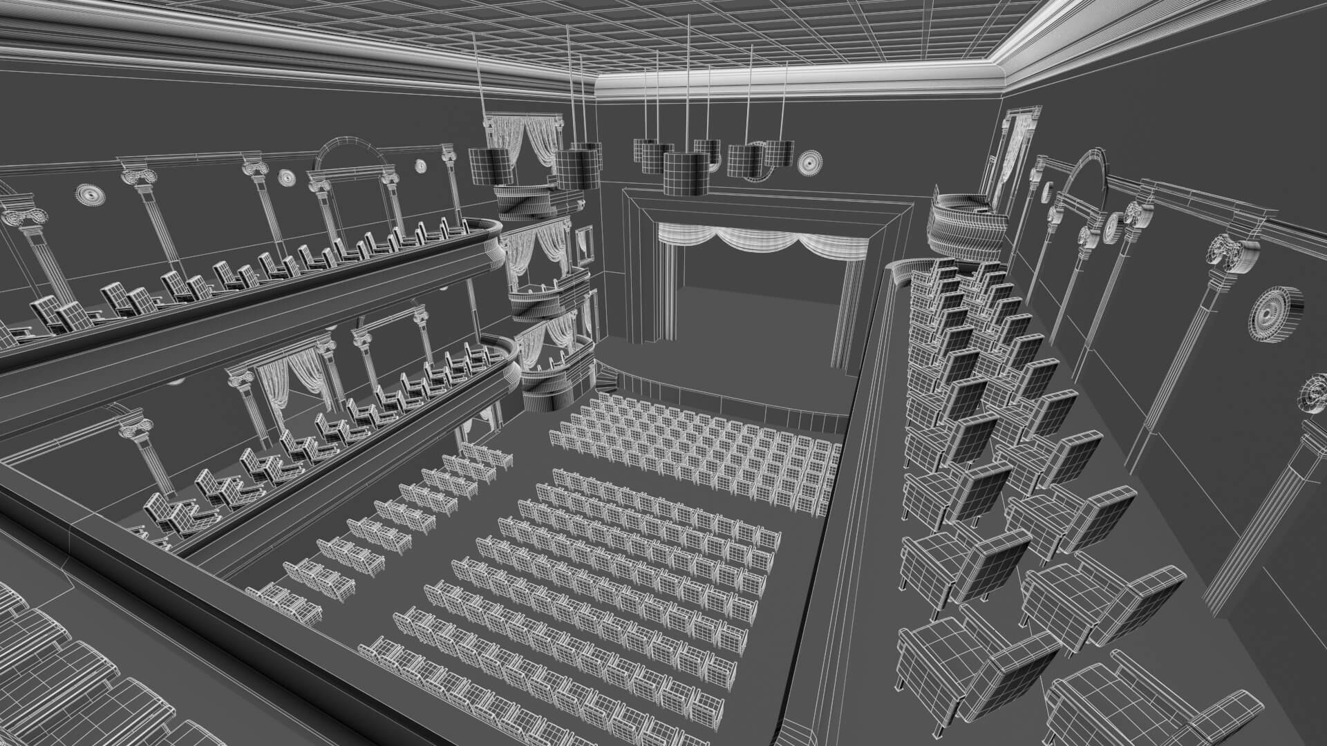 Drama Theater Realistic - 3D Model by eruultmax