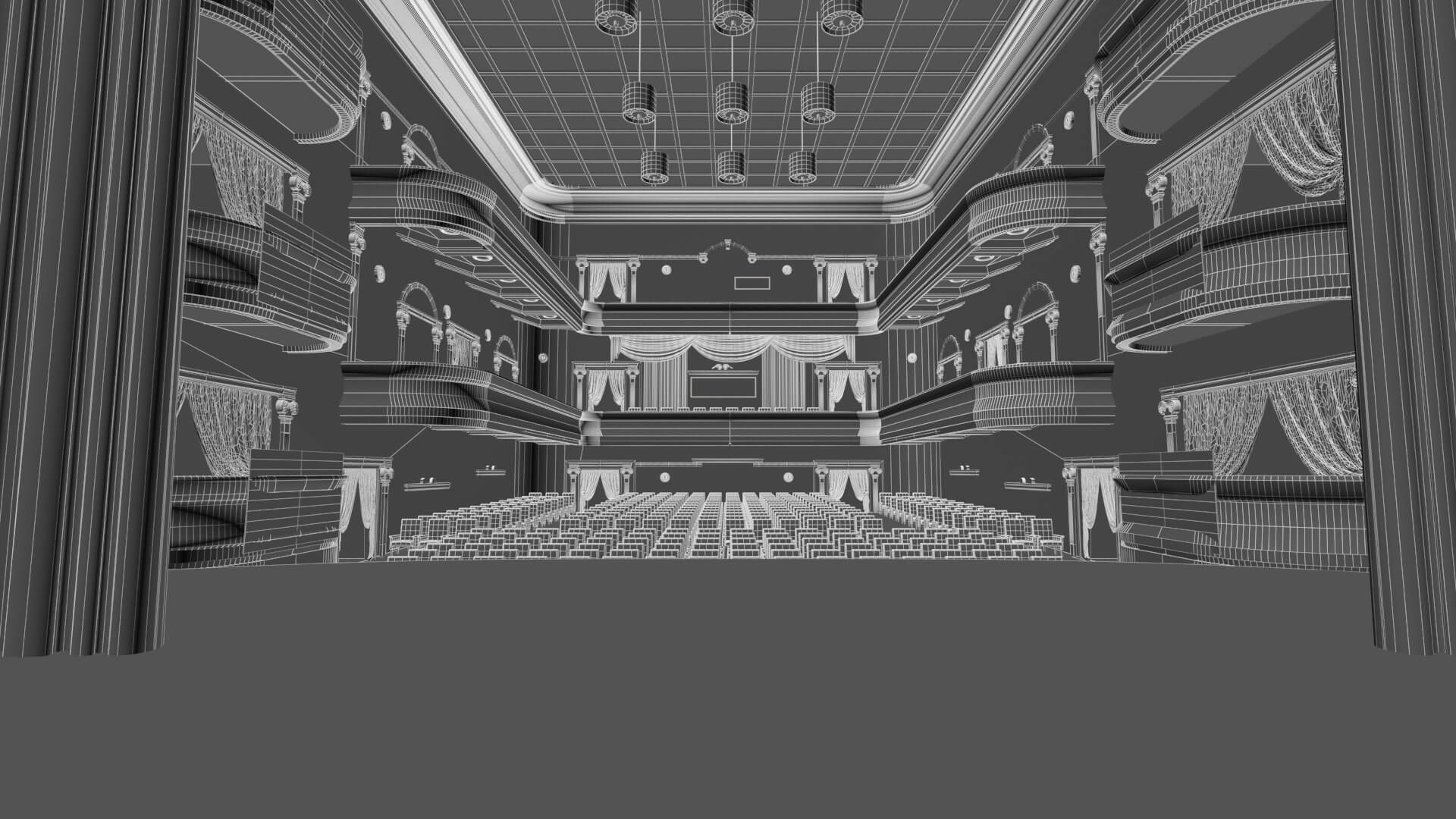 Drama Theater Realistic - 3D Model by eruultmax