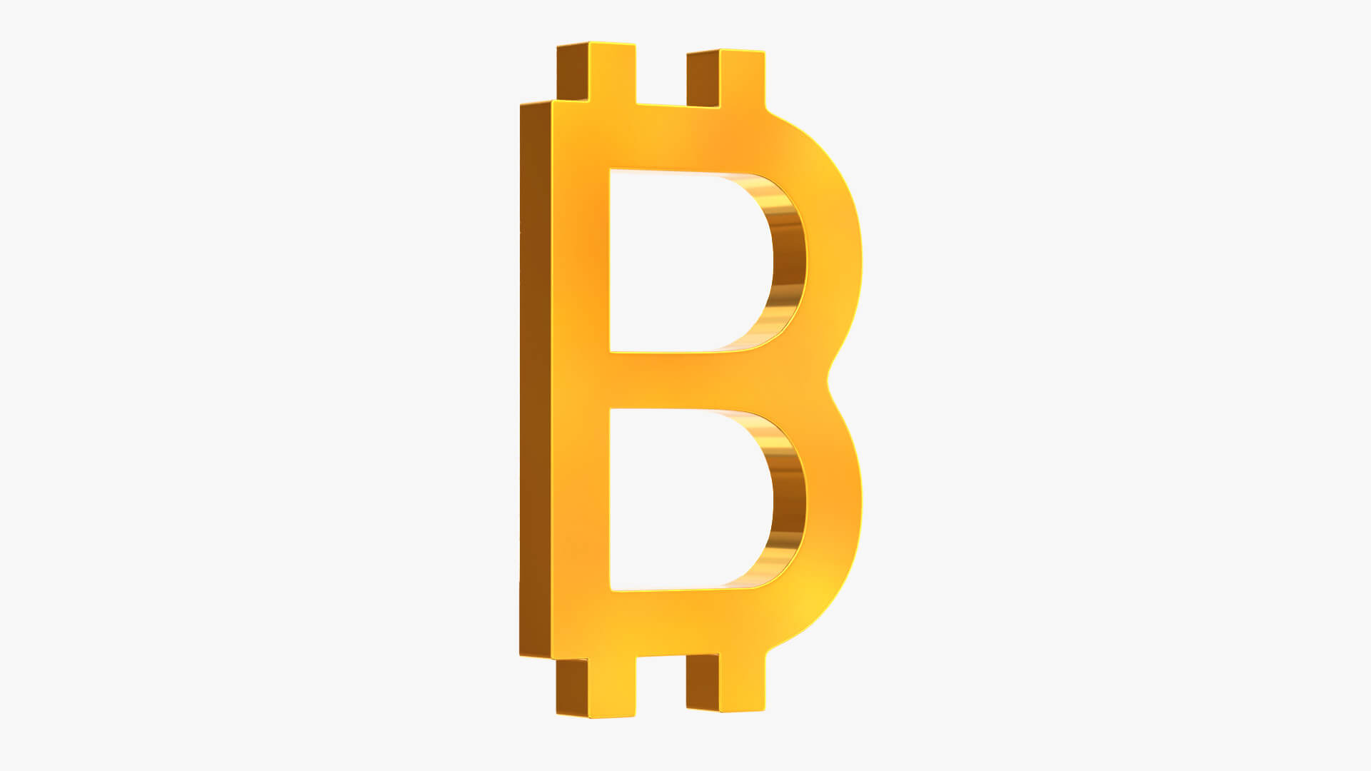 Bitcoin Currency Sign - 3D Model by esfey