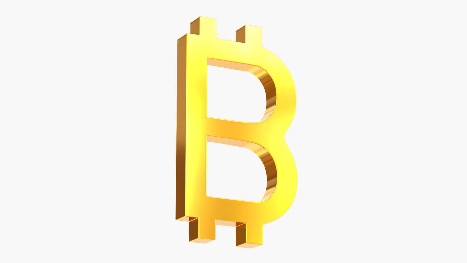 Bitcoin Currency Sign - 3D Model by esfey