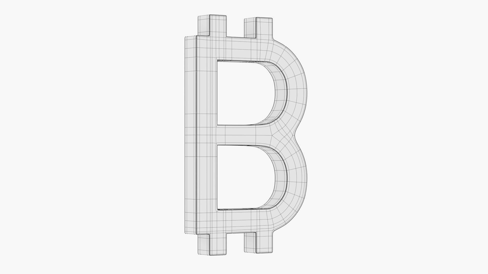 Bitcoin Currency Sign - 3D Model by esfey