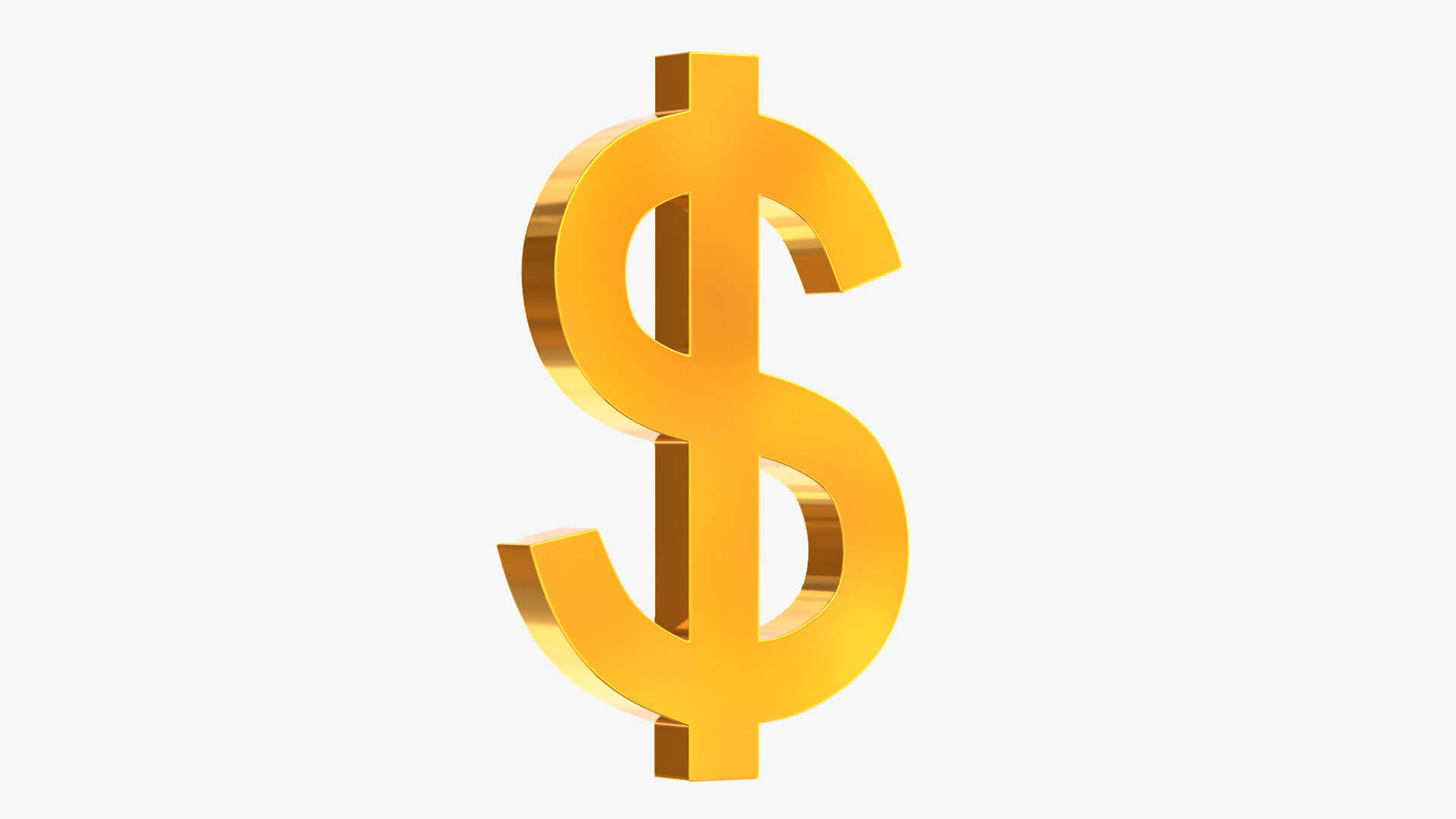 Dollar Currency Sign - 3D Model by esfey