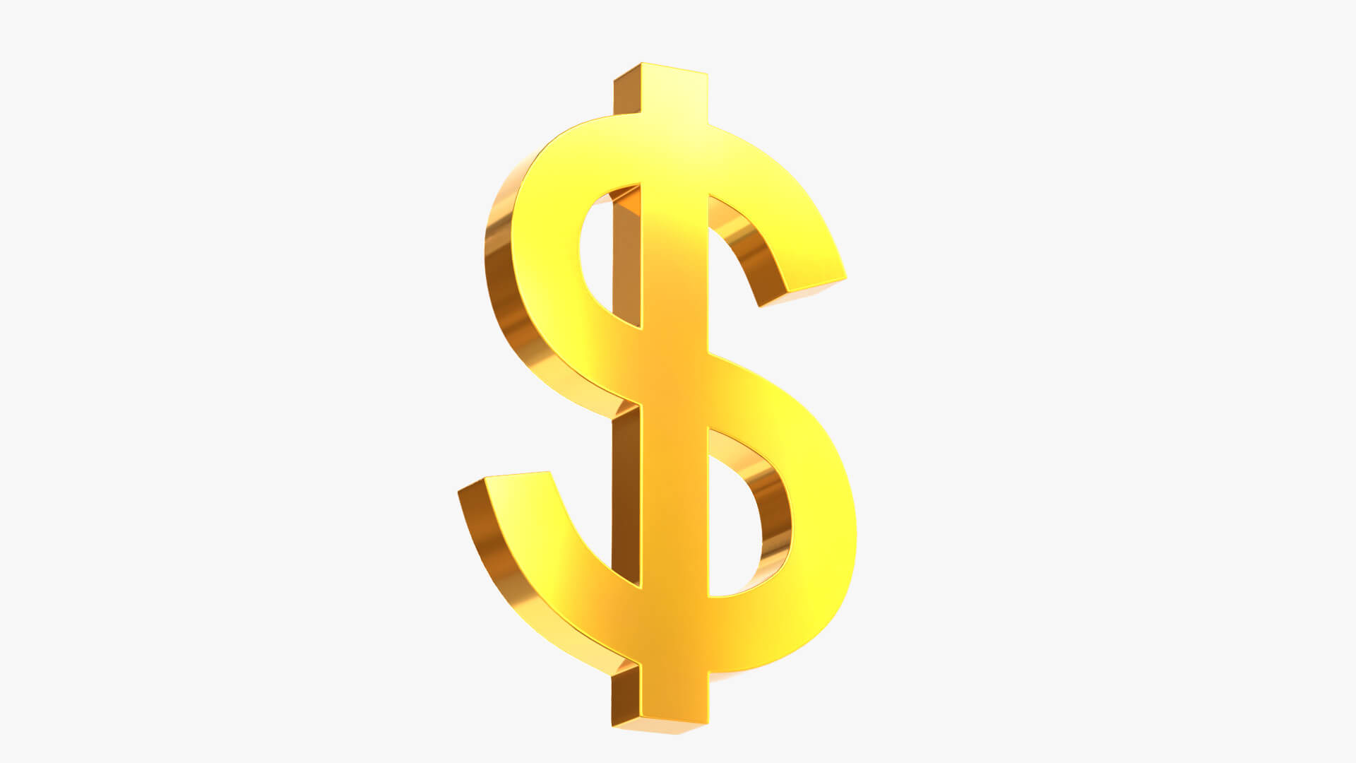 Dollar Currency Sign - 3D Model by esfey