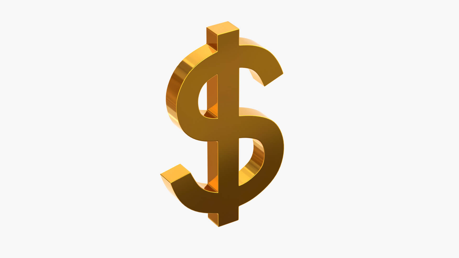 Dollar Currency Sign - 3D Model by esfey